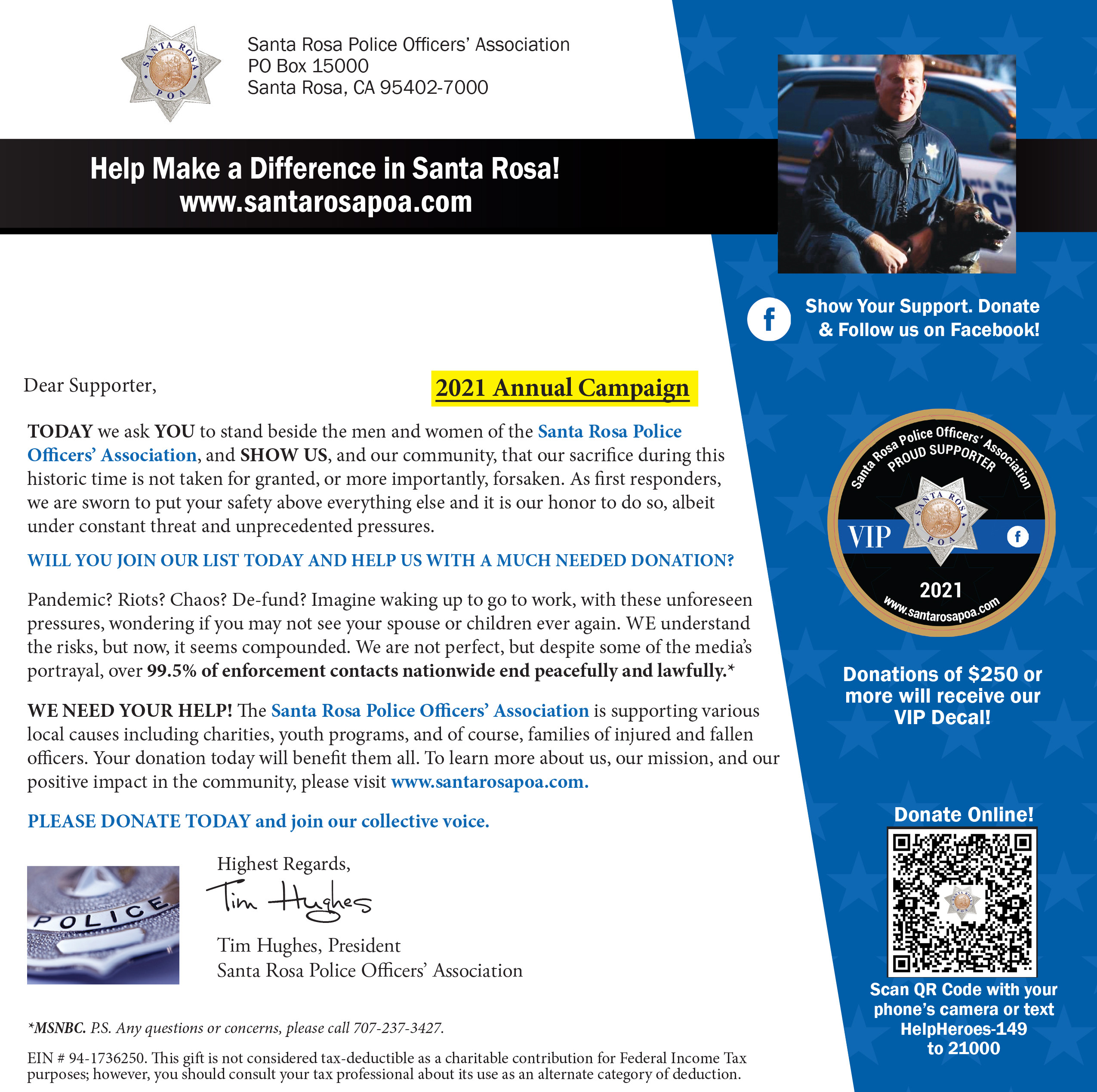 Santa Rosa Police Officers' Association - Donate Now!